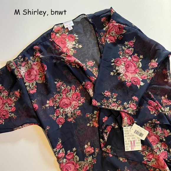 LuLaRoe | Swim | Medium Lularoe Shirley Kimono Cover Up Navy Blue With ...